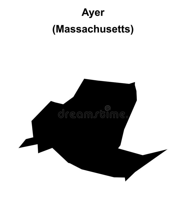 Ayer outline map stock vector. Illustration of administrative - 387364712