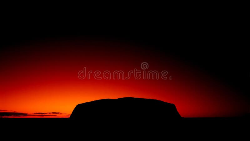 Ayers Rock or Uluru in Red Sunset Editorial Image - Image of australia ...