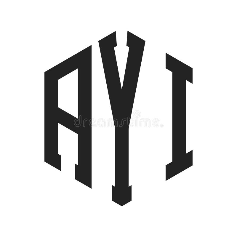 AYI Logo Design. Initial Letter AYI Monogram Logo Using Hexagon Shape ...