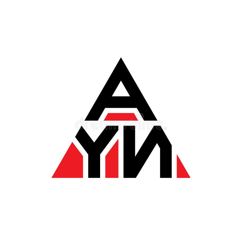 AYN Triangle Letter Logo Design with Triangle Shape. AYN Triangle Logo ...