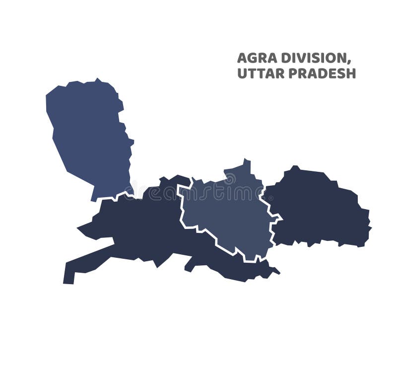 Ayodhya Division Map of Uttar Pradesh State India Stock Vector ...