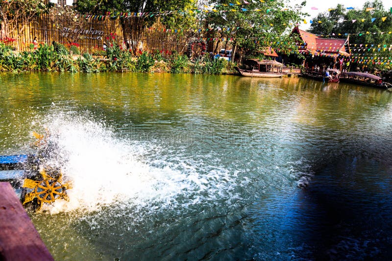 Ayothaya Floating Market, Good Atmosphere in Ayutthaya Stock Photo ...