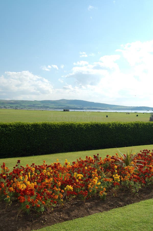 Ayr Scotland Landscape Flowers and View Stock Image - Image of flowers ...