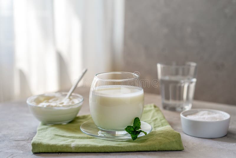 Ayran is a Popular Refreshing Middle Eastern Beverage Made with Yogurt ...