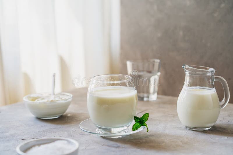Ayran is a Popular Refreshing Middle Eastern Beverage Made with Yogurt ...