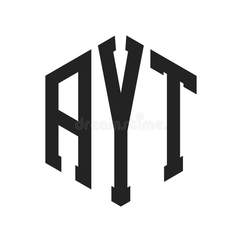 AYT Logo Design. Initial Letter AYT Monogram Logo Using Hexagon Shape ...