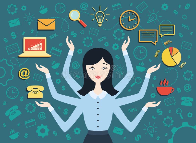 Ayudante personal ilustración del vector. Ilustración de gerencia ...