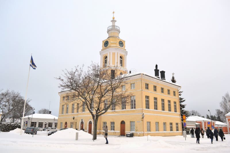 Ayuntamiento en Hamina imagen de archivo. Imagen de torre - 28285321