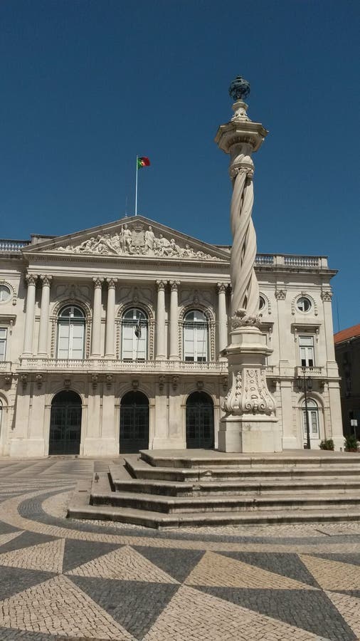 Visión En La Picota Con El Ayuntamiento De Lisboa En Portugal Imagen de ...