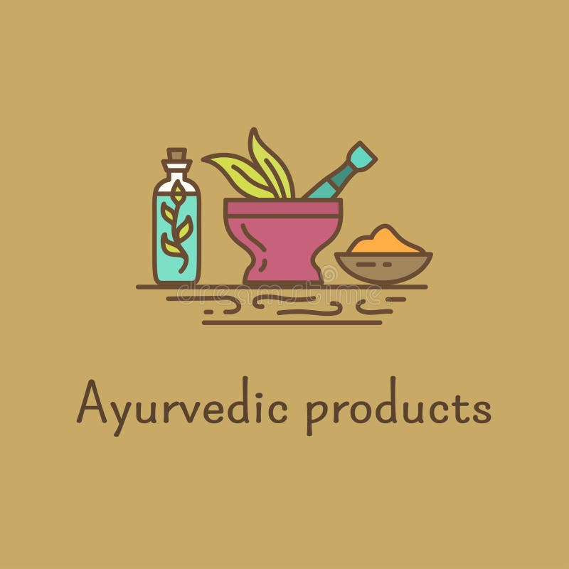 Ayurvedic Medicine- Logo Template Stock Illustration - Illustration of ...