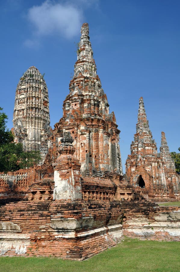 Wat Chai Watthanaram, Ayutthaya (Thailand) Stock Image - Image of ...
