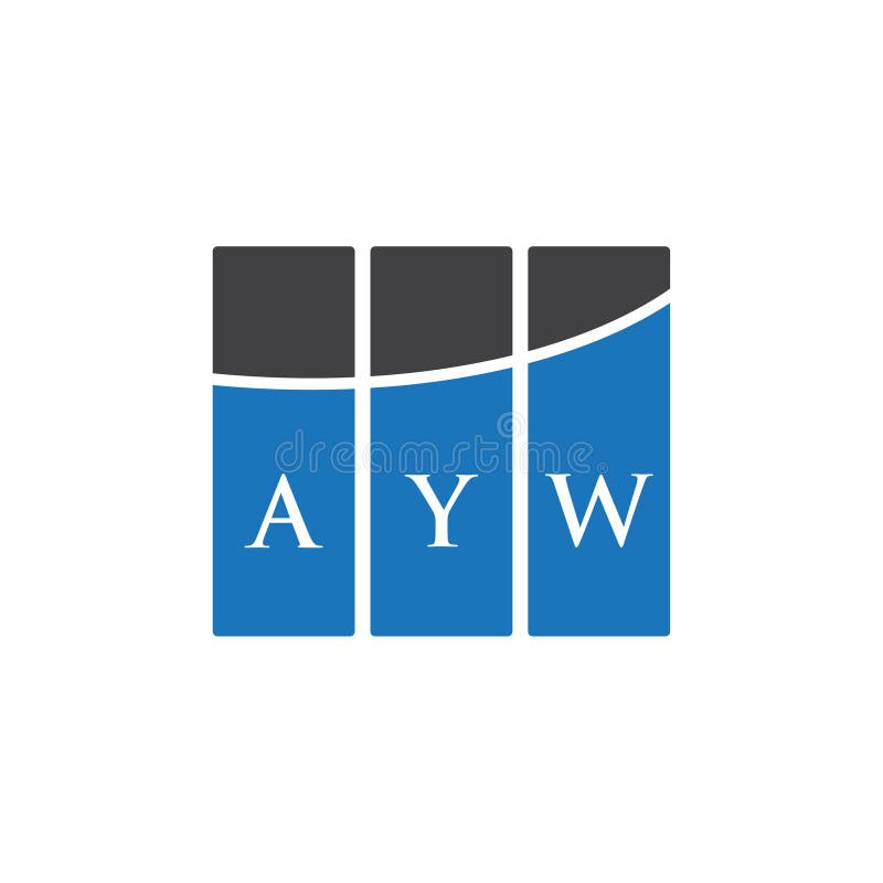 AYW Letter Logo Design on Black Background. AYW Creative Initials ...