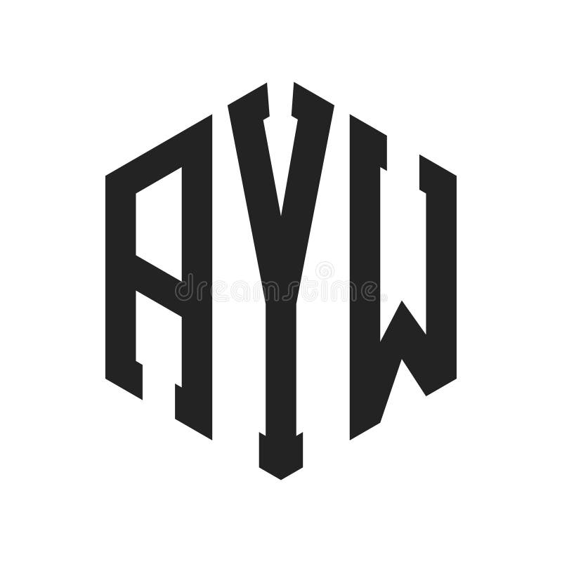 AYW Logo Design. Initial Letter AYW Monogram Logo Using Hexagon Shape ...