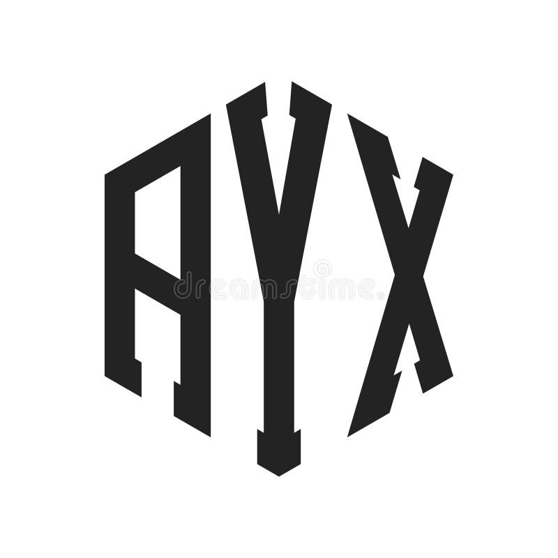 AYX Logo Design. Initial Letter AYX Monogram Logo Using Hexagon Shape Stock Vector ...