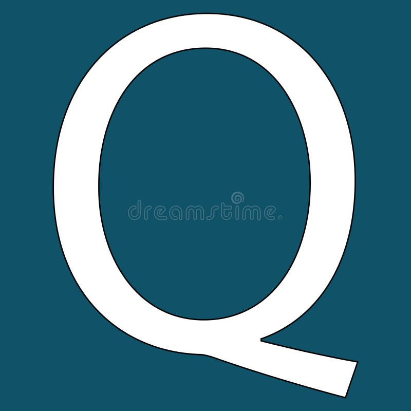 Q Letter - Iconic Symbol and Font Stock Illustration - Illustration of ...