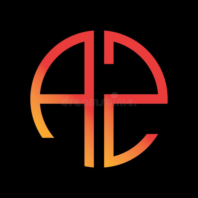 AZ Company Logo with Circle Used Stock Vector - Illustration of ...