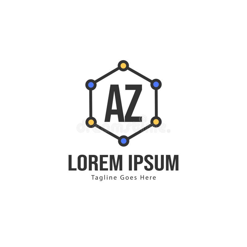 AZ Letter Logo Design. Creative Modern AZ Letters Icon Illustration ...
