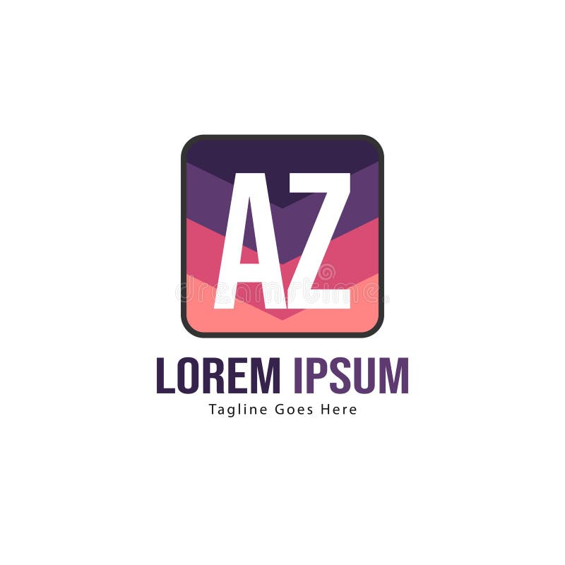 AZ Letter Logo Design. Creative Modern AZ Letters Icon Illustration ...