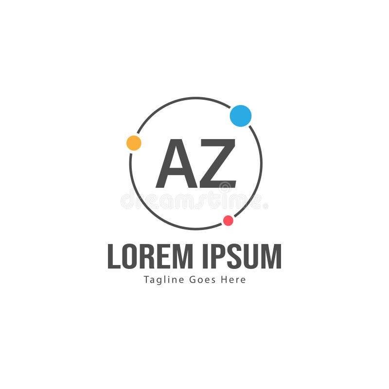AZ Letter Logo Design. Creative Modern AZ Letters Icon Illustration ...