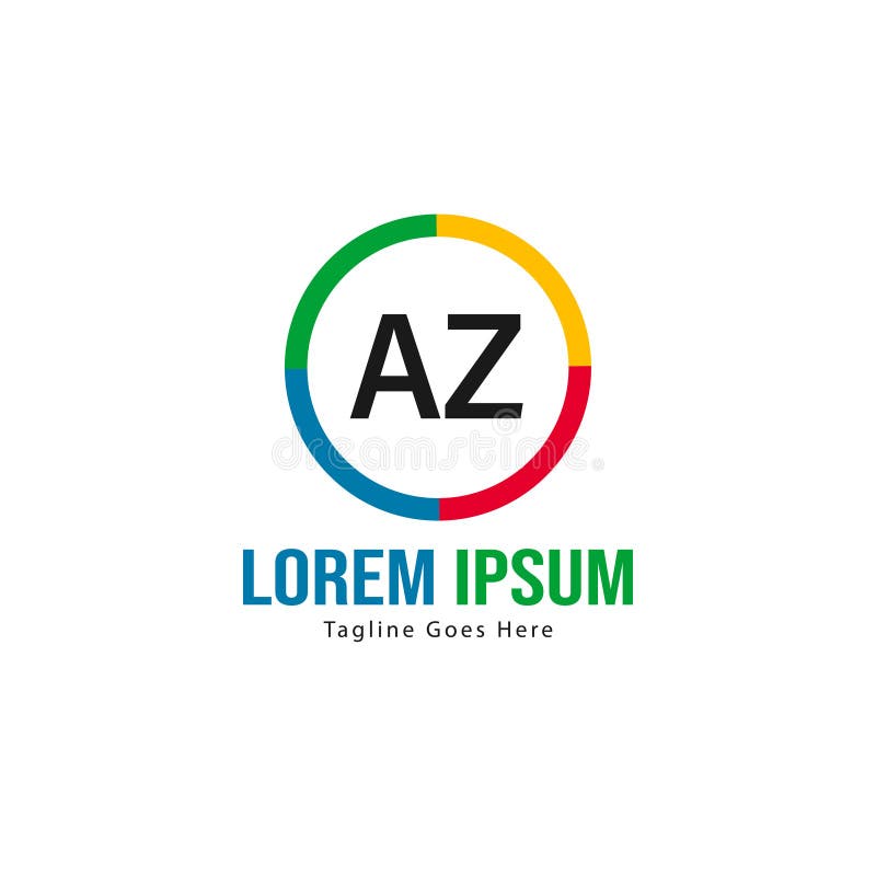 AZ Letter Logo Design. Creative Modern AZ Letters Icon Illustration ...