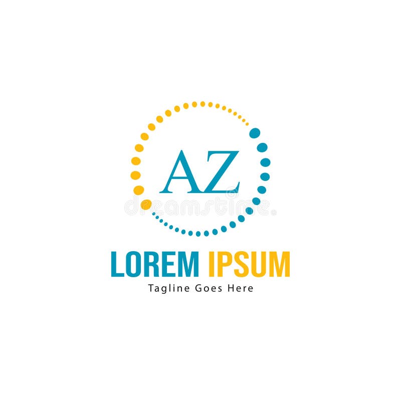AZ Letter Logo Design. Creative Modern AZ Letters Icon Illustration ...