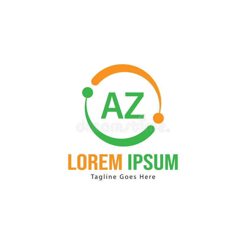 AZ Letter Logo Design. Creative Modern AZ Letters Icon Illustration ...