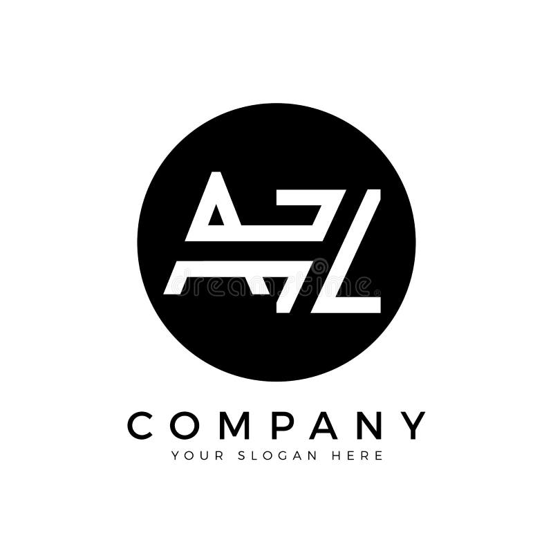 AZ Logo Design Business Typography Vector Template. Creative Linked ...