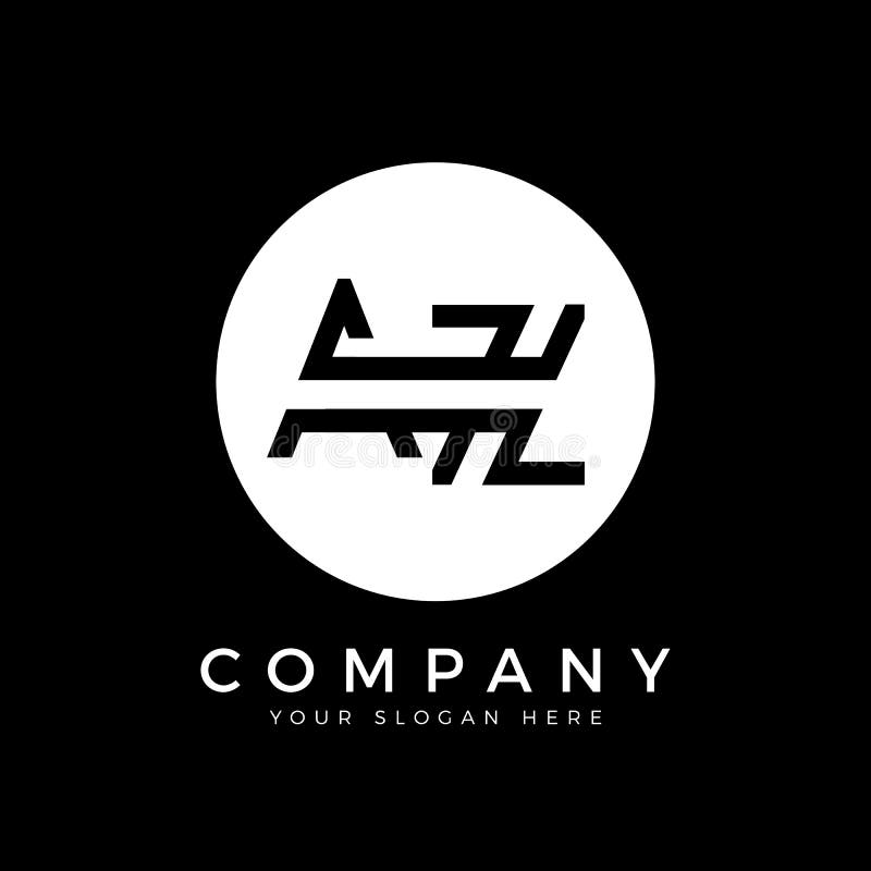 AZ Logo Design Business Typography Vector Template. Creative Linked ...
