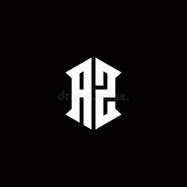 AZ Logo Monogram with Shield Shape Designs Template Stock Vector ...