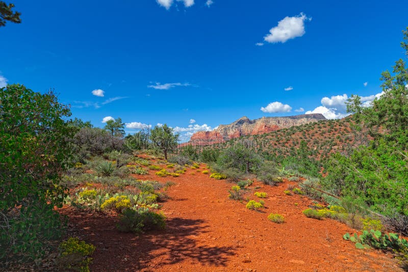 AZ-Sedona-Jim Thompson Trail Stock Image - Image of october, geology ...