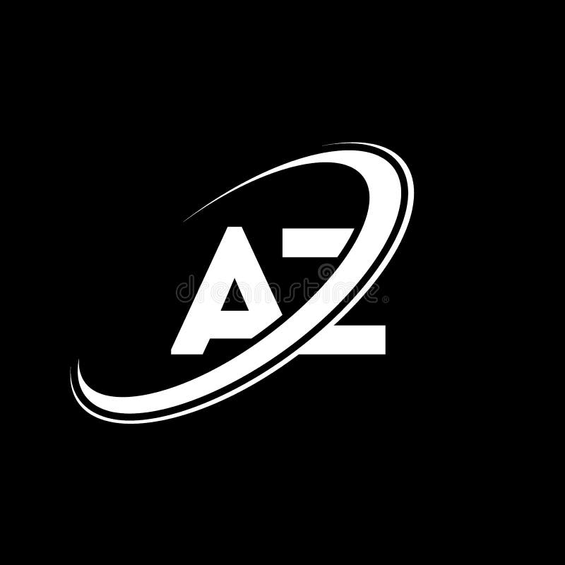 AZ a Z Letter Logo Design. Initial Letter AZ Linked Circle Uppercase ...