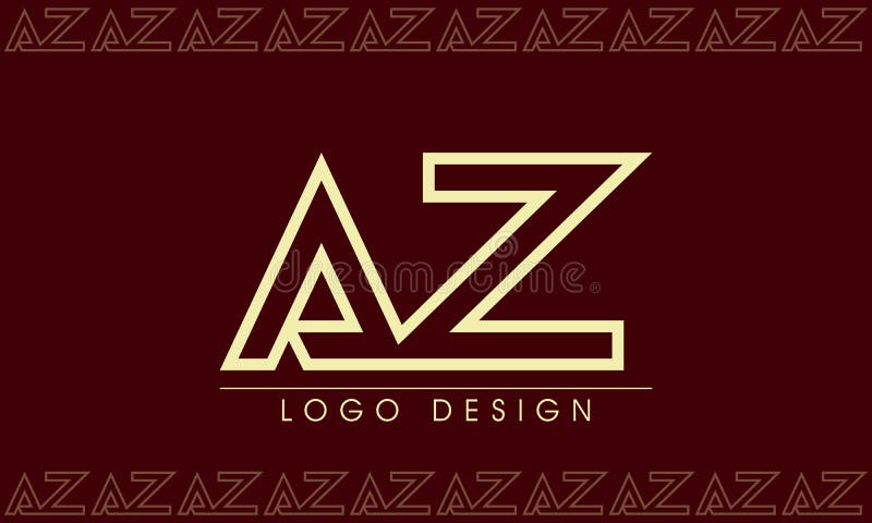 AZ ZA or a Z Letter Logo Design Vector Illustration Stock Illustration ...