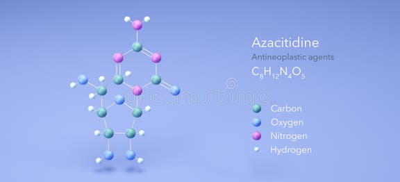Azacitidine Molecule, Molecular Structures, Antineoplastic Agents, 3d ...