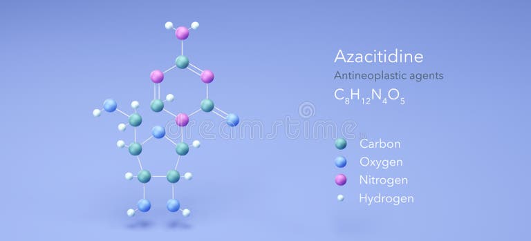 Azacitidine Molecule, Molecular Structures, Antineoplastic Agents, 3d ...