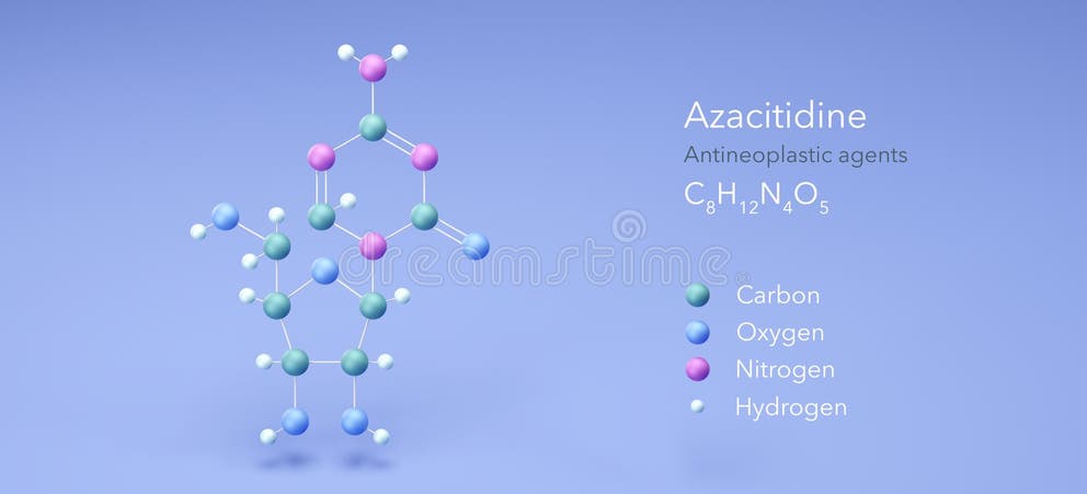 Azacitidine Molecule, Molecular Structures, Antineoplastic Agents, 3d ...