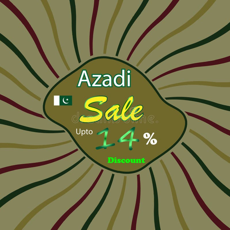 Azadi Sale,14 Off, Azadi Means in English (Independence), Sunburst ...
