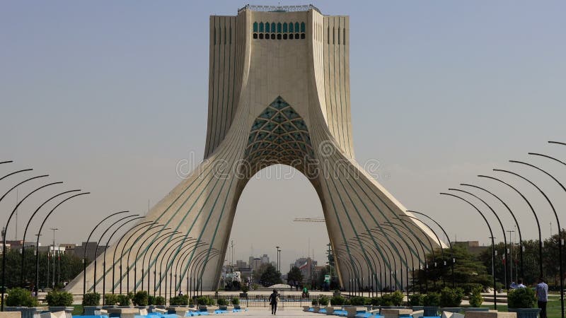Azadi Tower in Azadi Square in the Iranian Capital Tehran Stock Footage ...