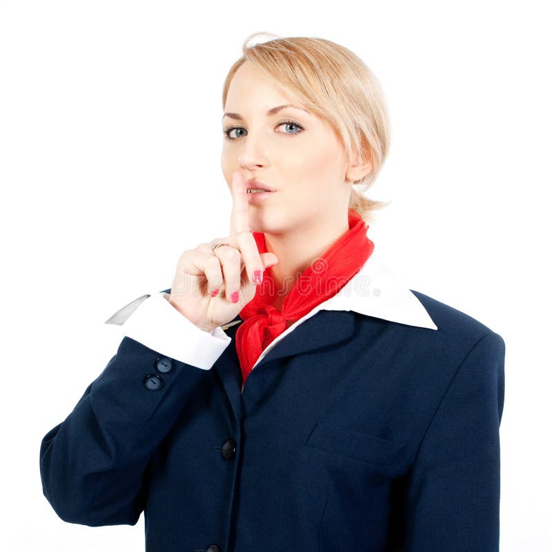 Azafata En Un Chaleco Salvavidas Imagen de archivo - Imagen de juego ...