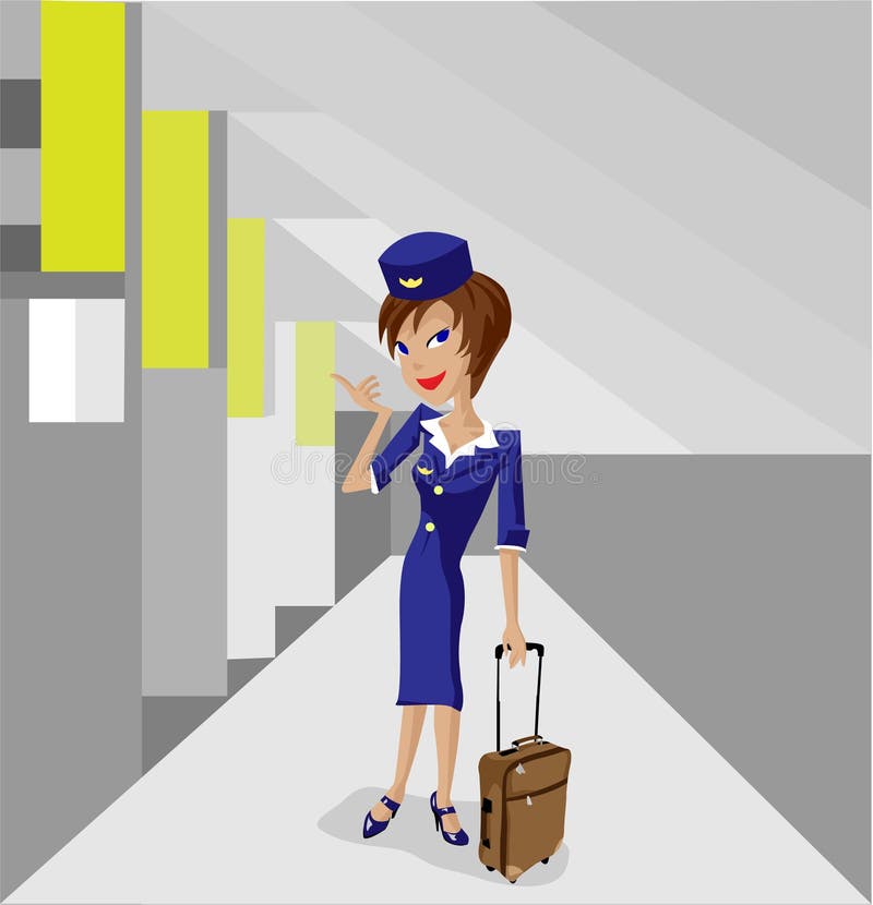 Azafata Ilustraciones Stock, Vectores, Y Clipart – (8,787 Ilustraciones ...