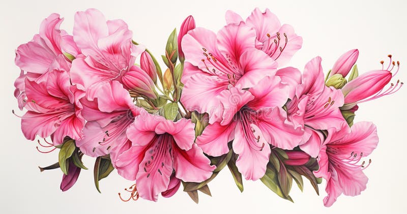 Azalea flowers stock illustration. Illustration of splatter - 282613009