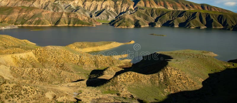 Azat Reservoir with Mountains Stock Photo - Image of view, reservoir ...