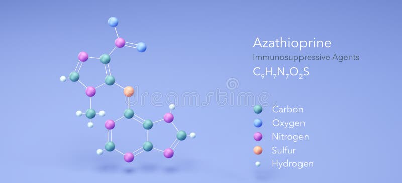 Azathioprine Molecule, Molecular Structures, Immunosuppressive Agents ...