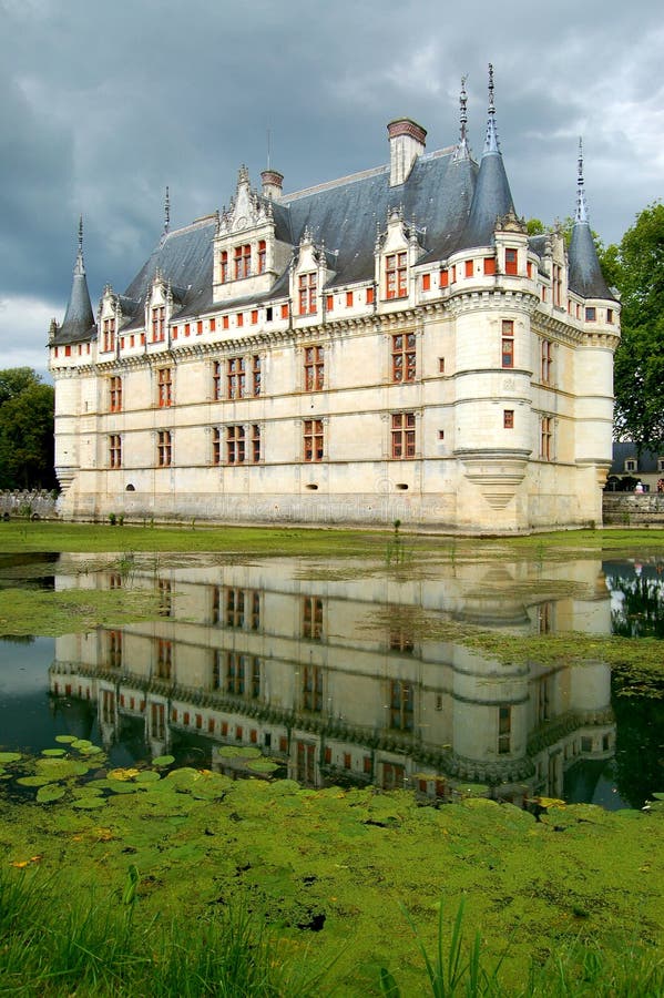 Azay Le Rideau Castle stock photo. Image of fortification - 5190662