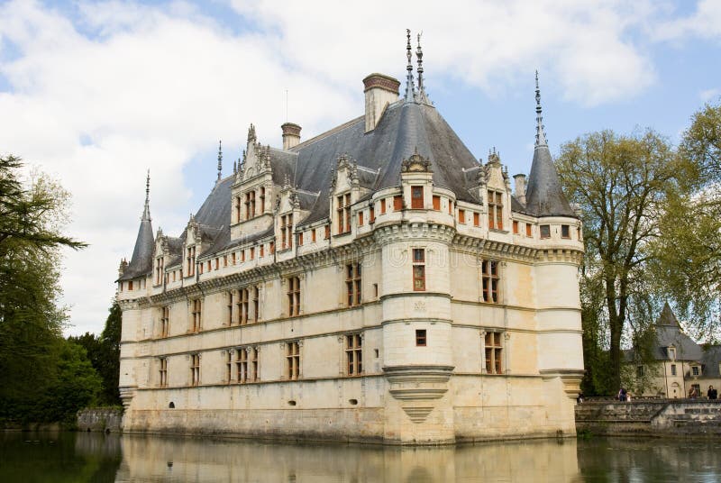 Chateau Azay-le-Rideau, Frankrijk Stock Foto - Image of paleis ...