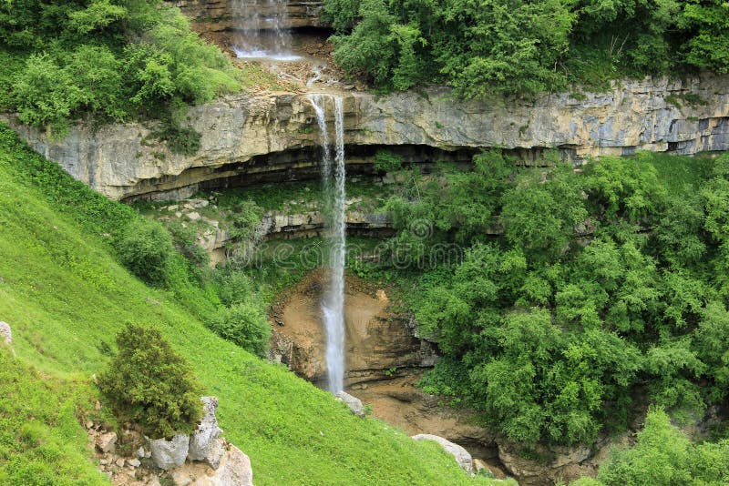 Azerbaijan. Beautiful Waterfall in the Mountains Stock Photo - Image of ...