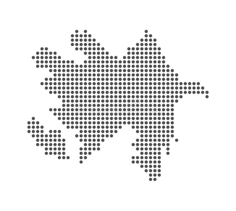 Azerbaijan - Dotted Map. Map Formed by Dots Stock Illustration - Illustration of bright, glossy ...