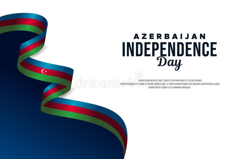 Azerbaijan Independence Day Banner Design Stock Vector - Illustration ...