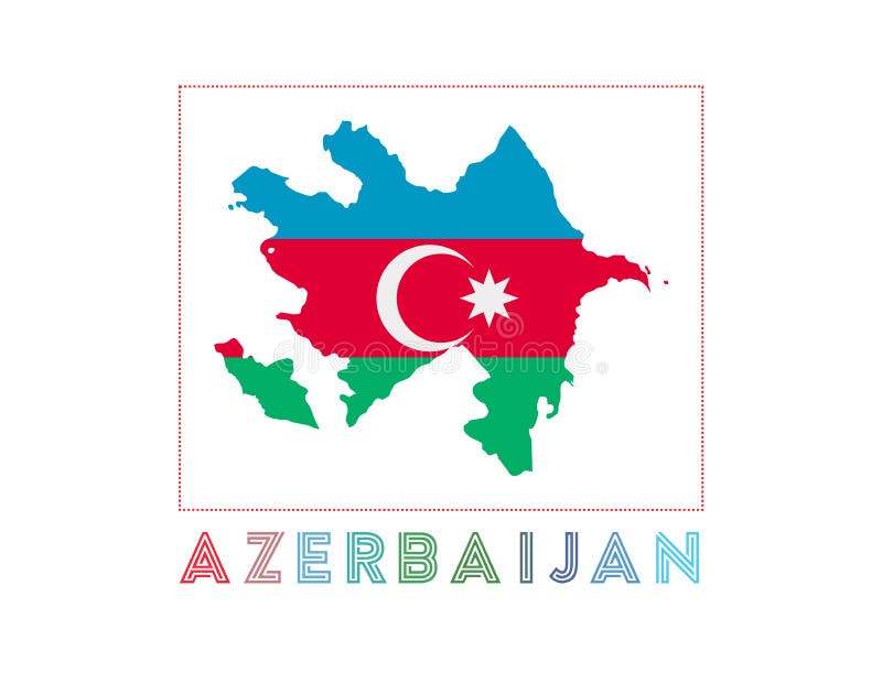 Azerbaijan Logo. Map of Azerbaijan with Country. Stock Vector ...