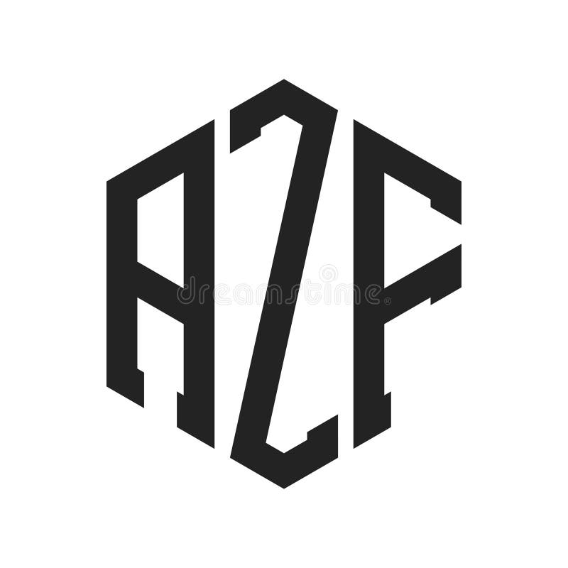 AZF Logo Design. Initial Letter AZF Monogram Logo Using Hexagon Shape ...