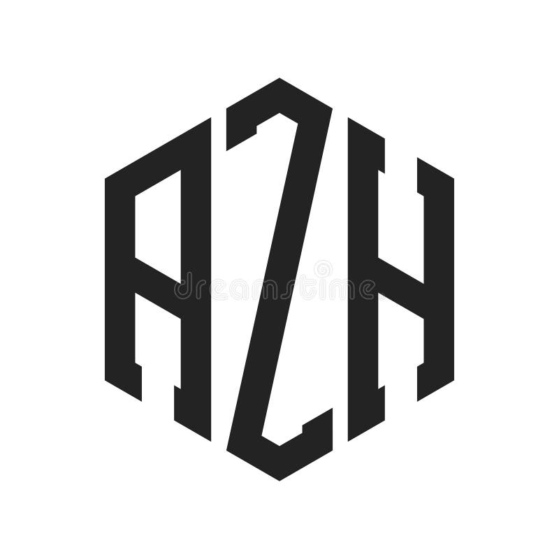 AZH Logo Design. Initial Letter AZH Monogram Logo Using Hexagon Shape ...